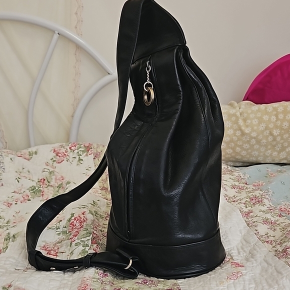 Perlina | Bags | Perlina New York Black Leather Shoulder Bag | Poshmark